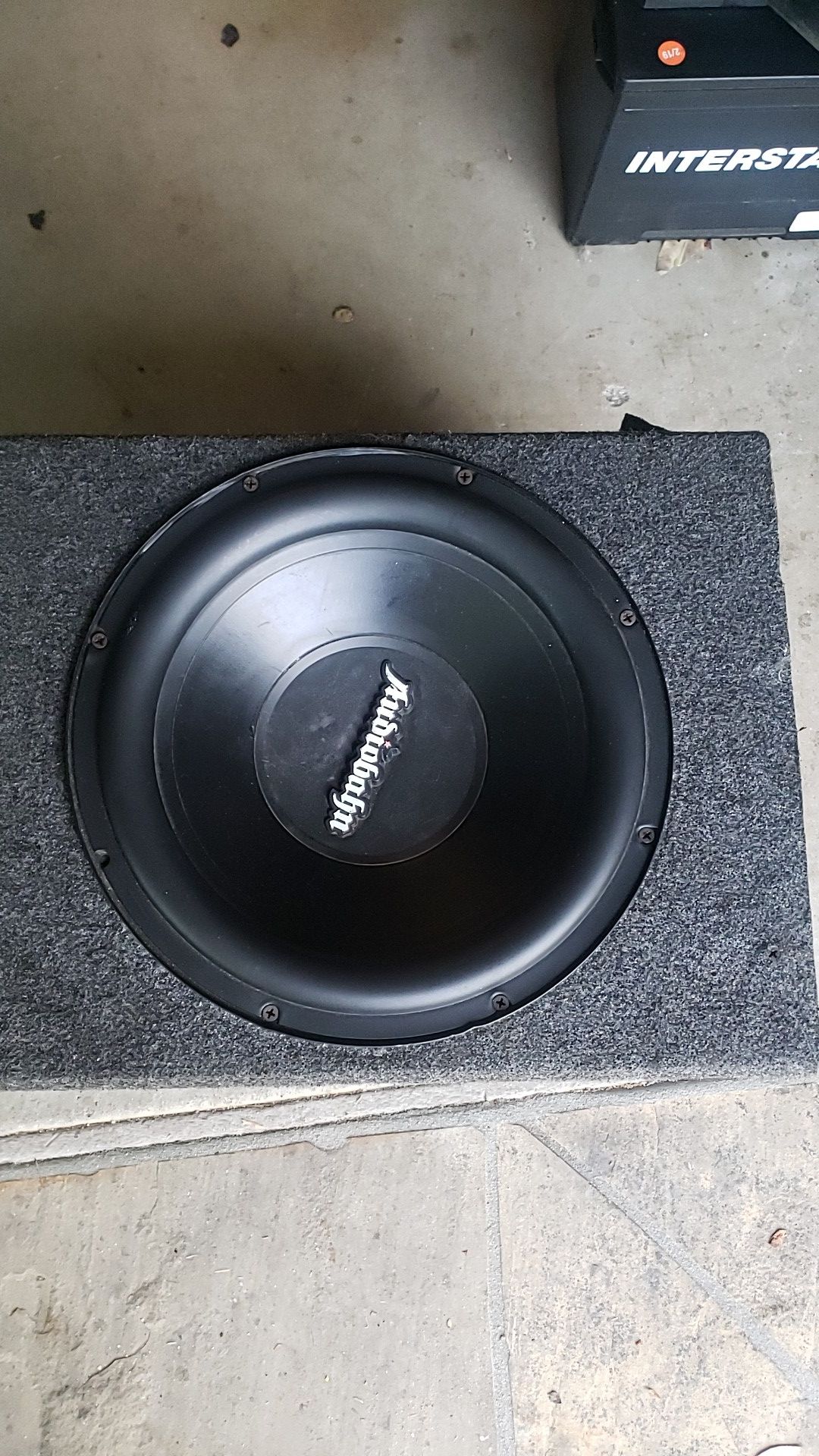 12 inch audiobahn sub and box car stereo system subwoofer for Sale in ...