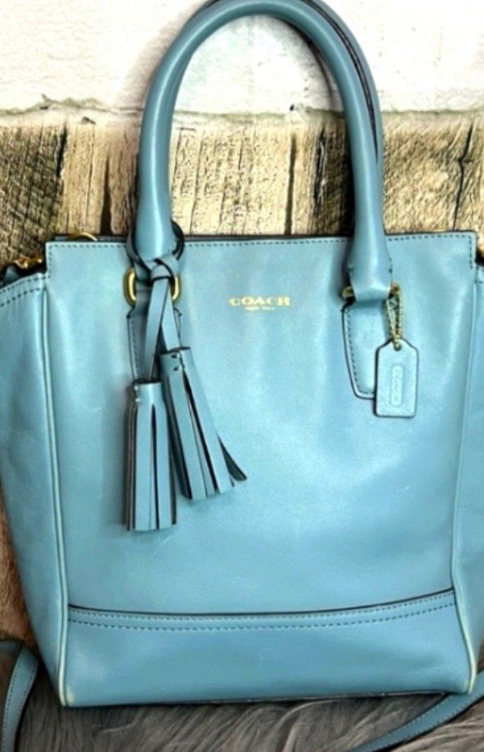 Coach Legacy Crossbody Hand Bag Robin Egg Blue Pre-owned for Sale in ...