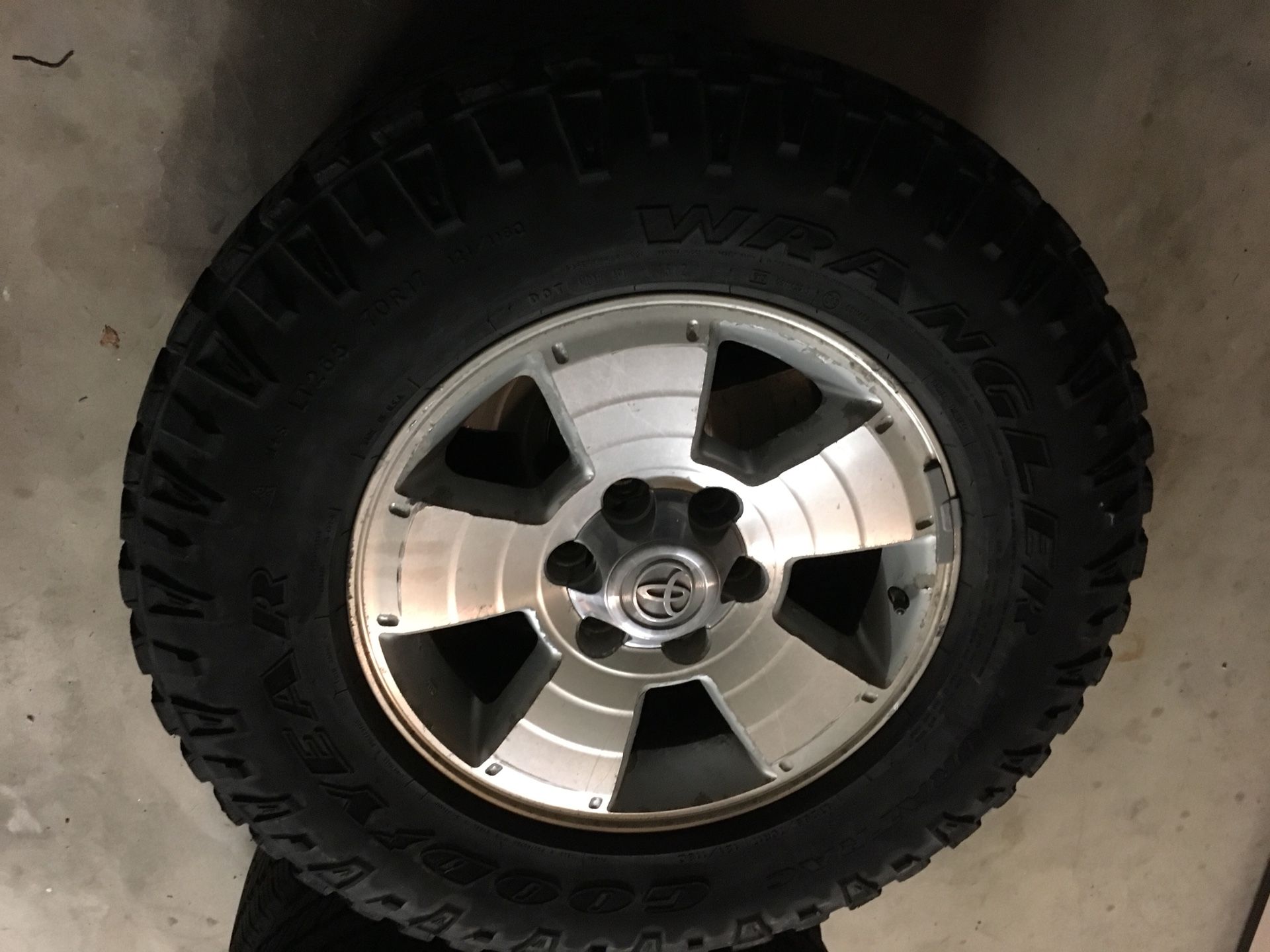Goodyear wrangler duratrac 265 70 17 load range e Tacoma 4runner Toyota ...