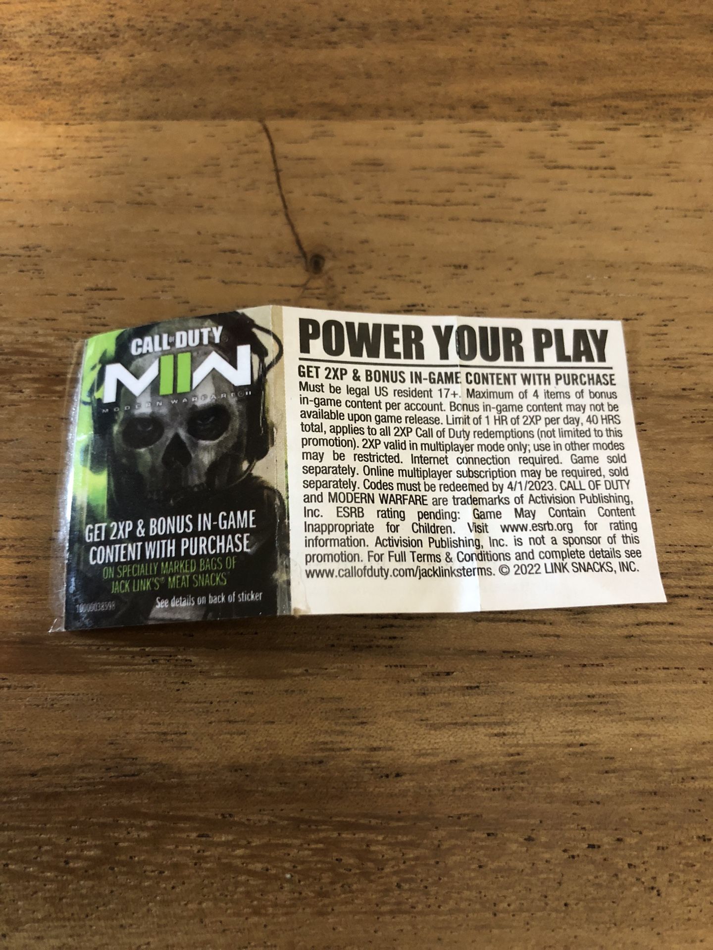 MW2 Jack Links Codes *Exclusive Modern Warfare 2 Ghillie Suit Skin* for ...