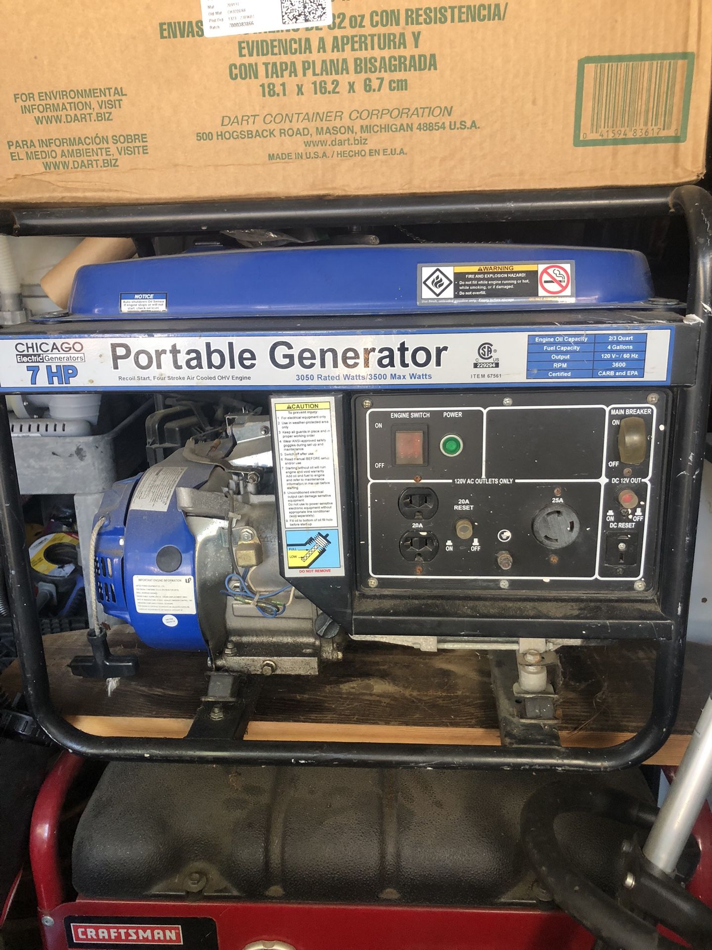 Chicago 7hp Portable Generator for Sale in Pico Rivera, CA - OfferUp