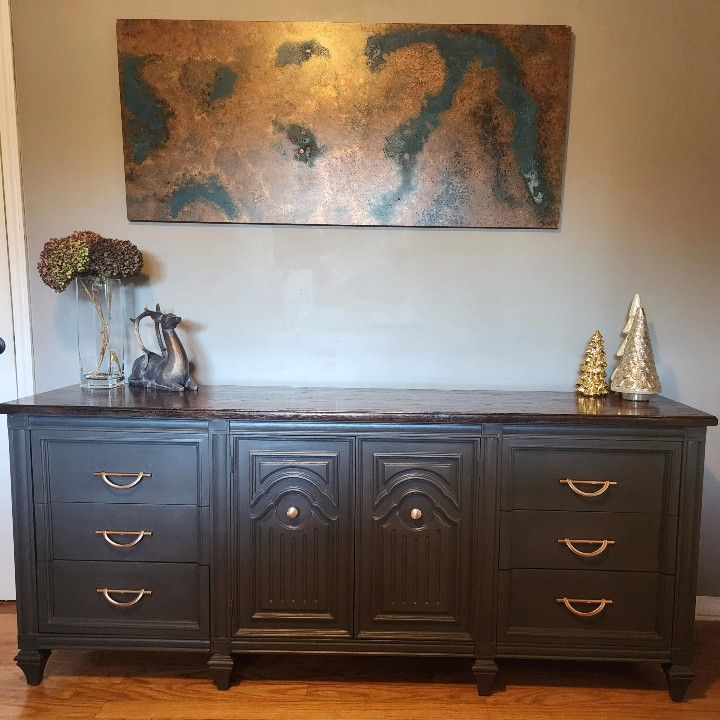 Gorgeous Sideboard Custom Painted 72x19x32 for Sale in Powdersville, SC ...