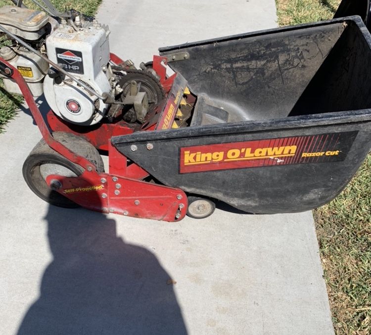 King O lawn 7 blade front throw mower lawn mower works perfect $200 ...