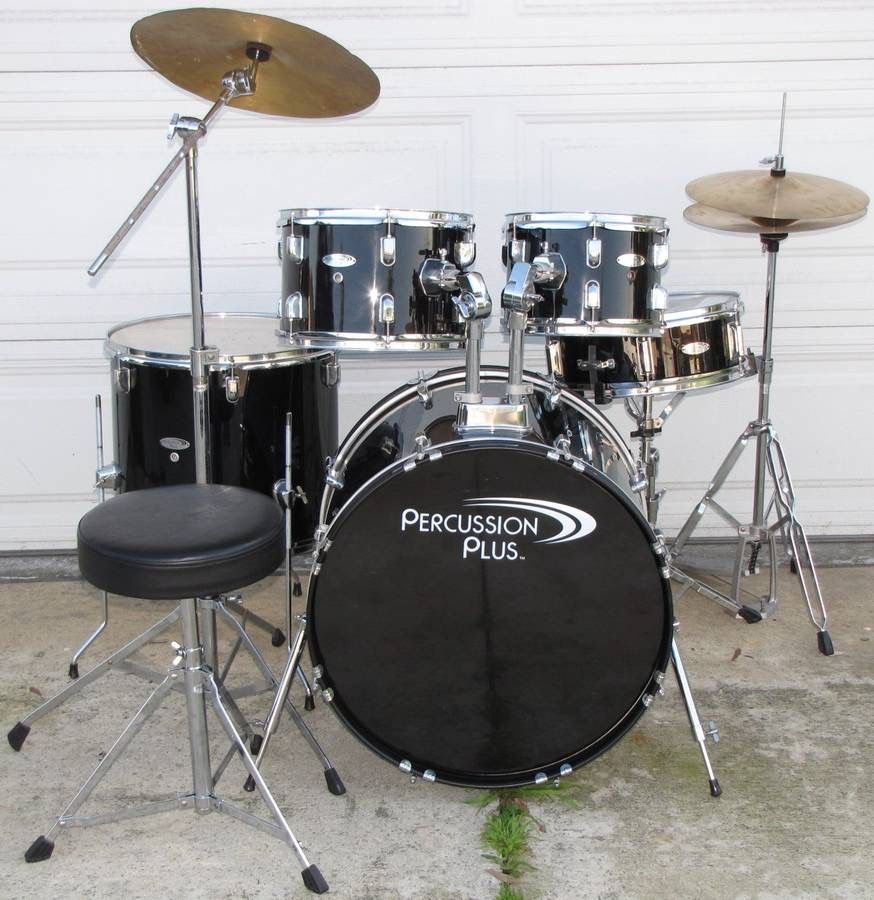 FREE DELIVERY! Percussion Plus Drum Set w/ Cymbals and Hardware for ...