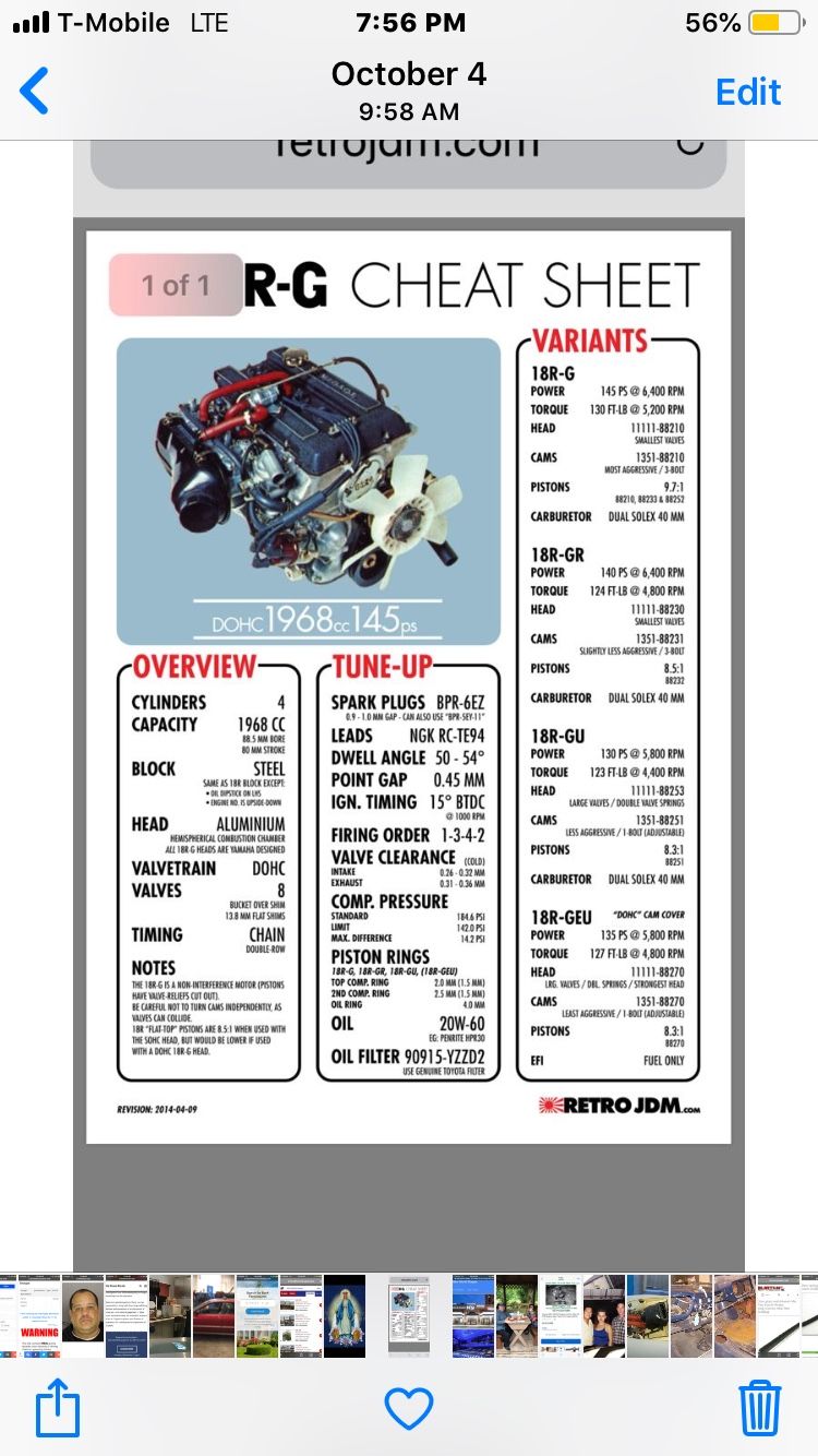Toyota 18RG 2.0 twin cam motor for Sale in Philadelphia, PA - OfferUp