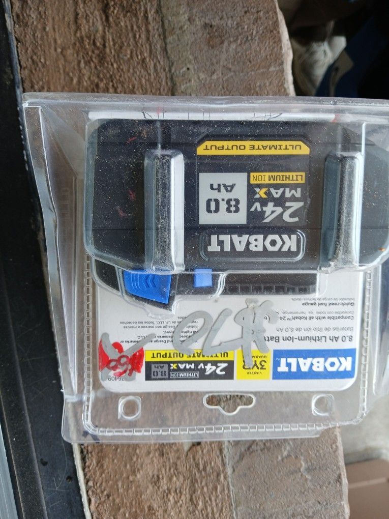 Kobalt Ultimate Output 24 Volt 1 Pack Lithium Ion Battery for Sale in ...