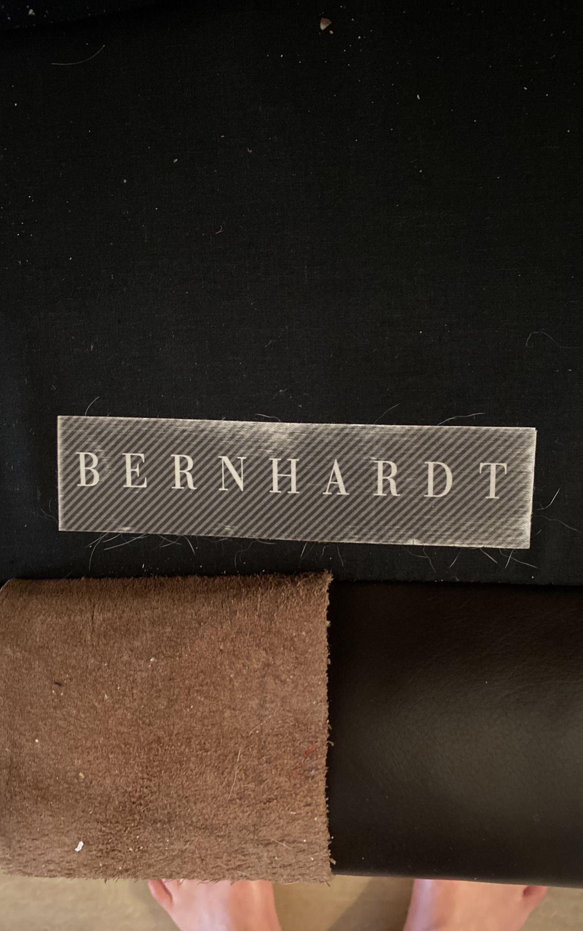 Bernhardt Leather Sofa With Nailhead Trim | Cabinets Matttroy