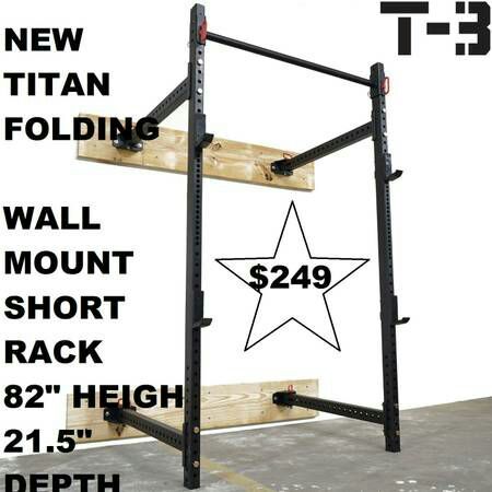 MEW TITAN T3 FOLDING WALL MOUNT POWER RACK SQUAT RACK for Sale in ...