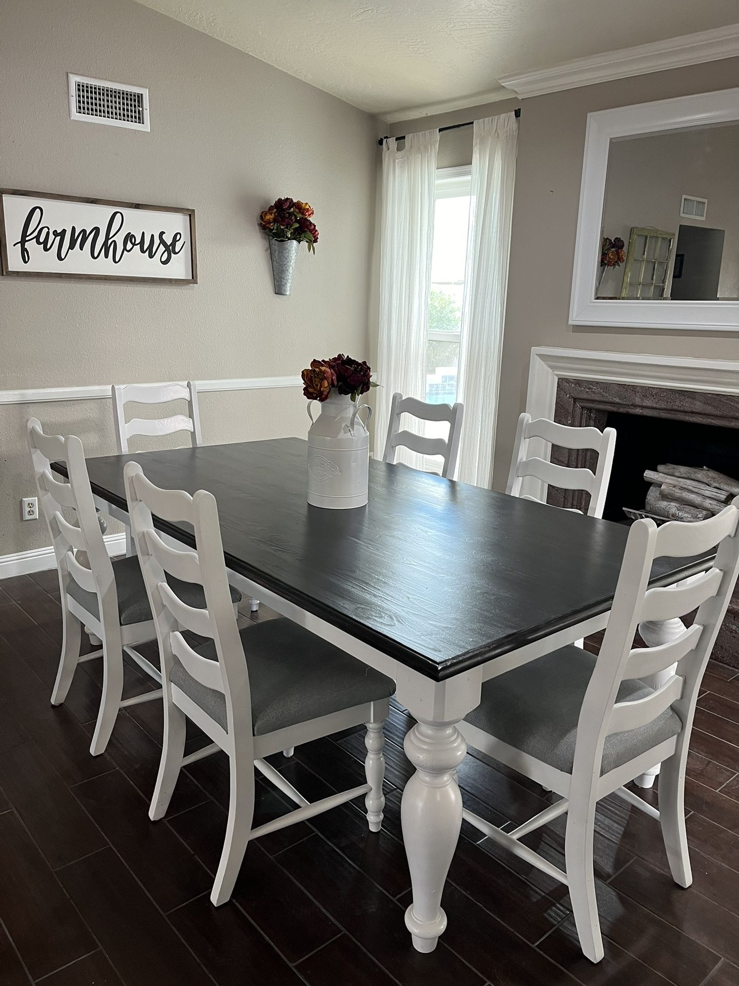 Beautiful Farmhouse Dining Table And 6 Chairs for Sale in Chandler, AZ ...