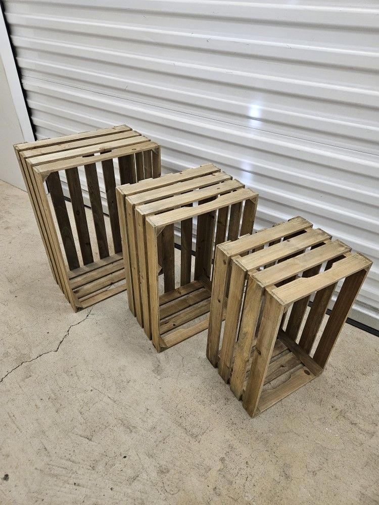3pc Wooden Crate Set for Sale in Walnut Creek, CA - OfferUp
