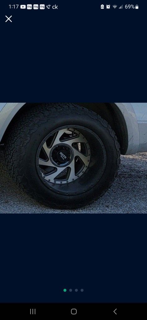 20/12 Inch moto Metal Rims 33 Inch Tires BFGKO2 Basically New they Have ...