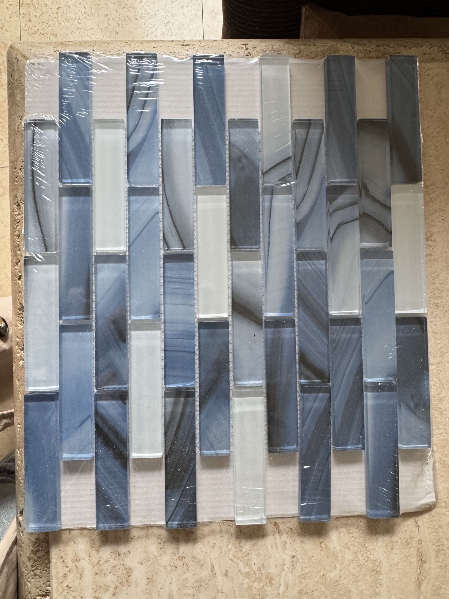 5 New Packages Of Decorative Glass Tile (1 Full Box) for Sale in ...