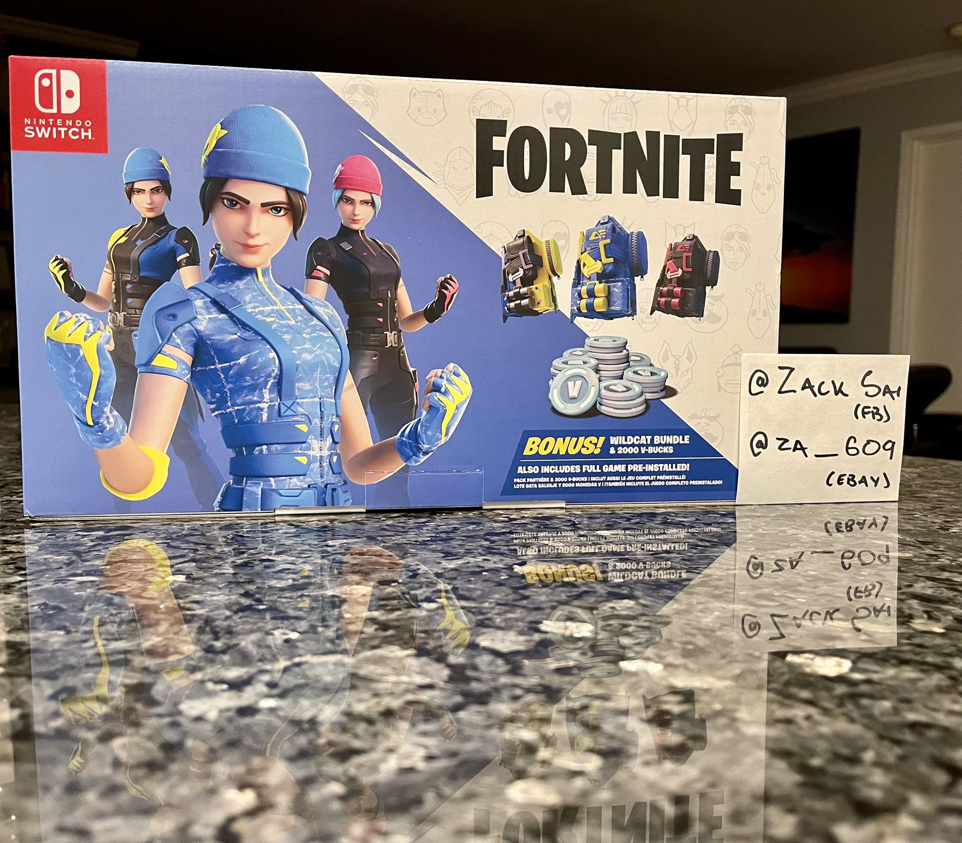 NEW Nintendo Switch Fortnite Edition Wildcat Bundle +2k VBucks FAST ...