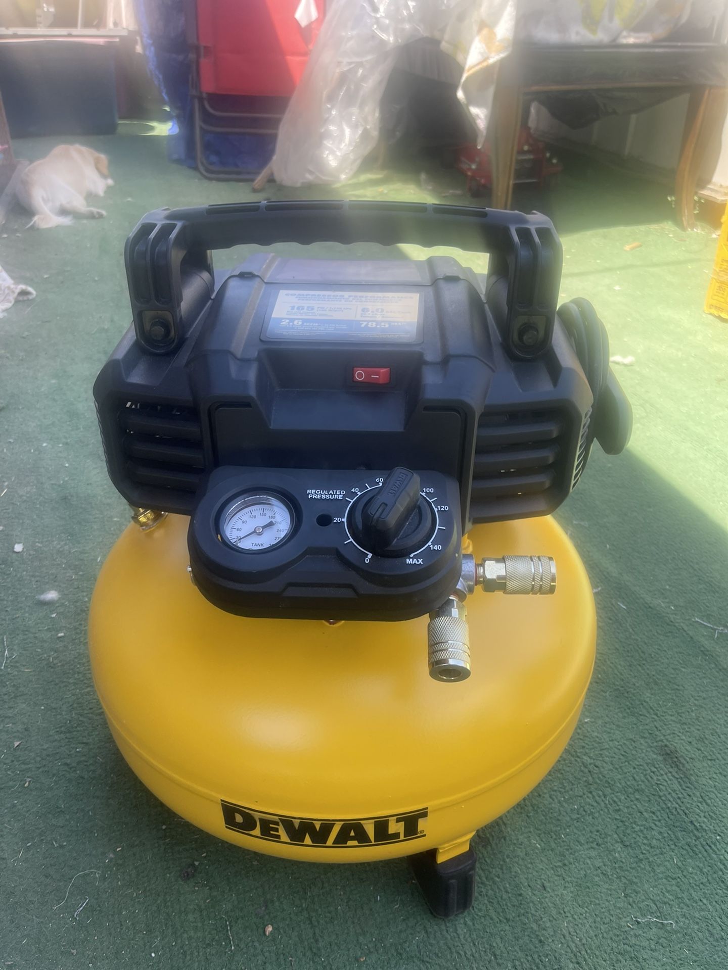 DEWALT 6 Gal. 165 PSI Heavy Duty Electric Pancake Air Compressor Light industrial equipment Too
