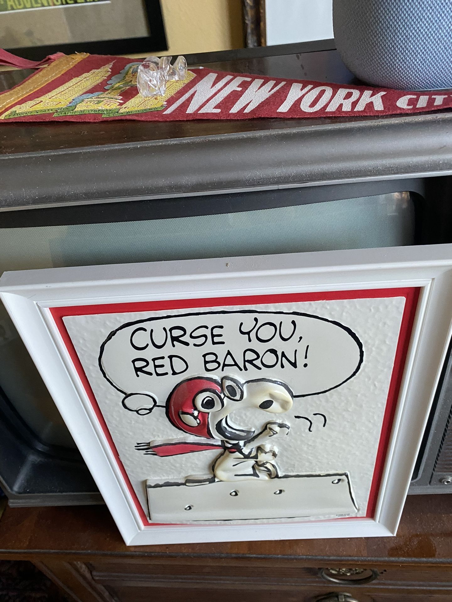 Vintage Peanuts Snoopy Curse You Red Baron Wall Art Picture for Sale in ...