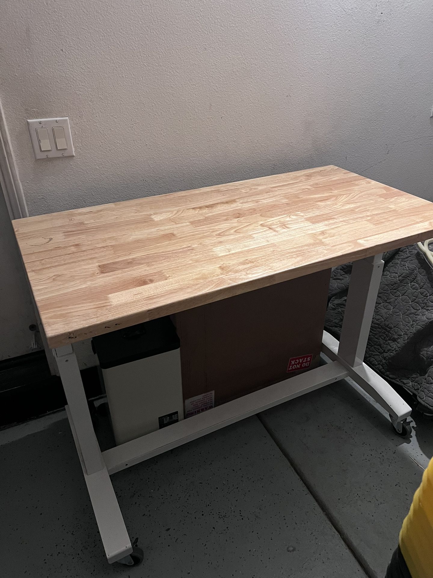 Husky 46 in. Adjustable Height Work Table in White for Sale in Chino ...