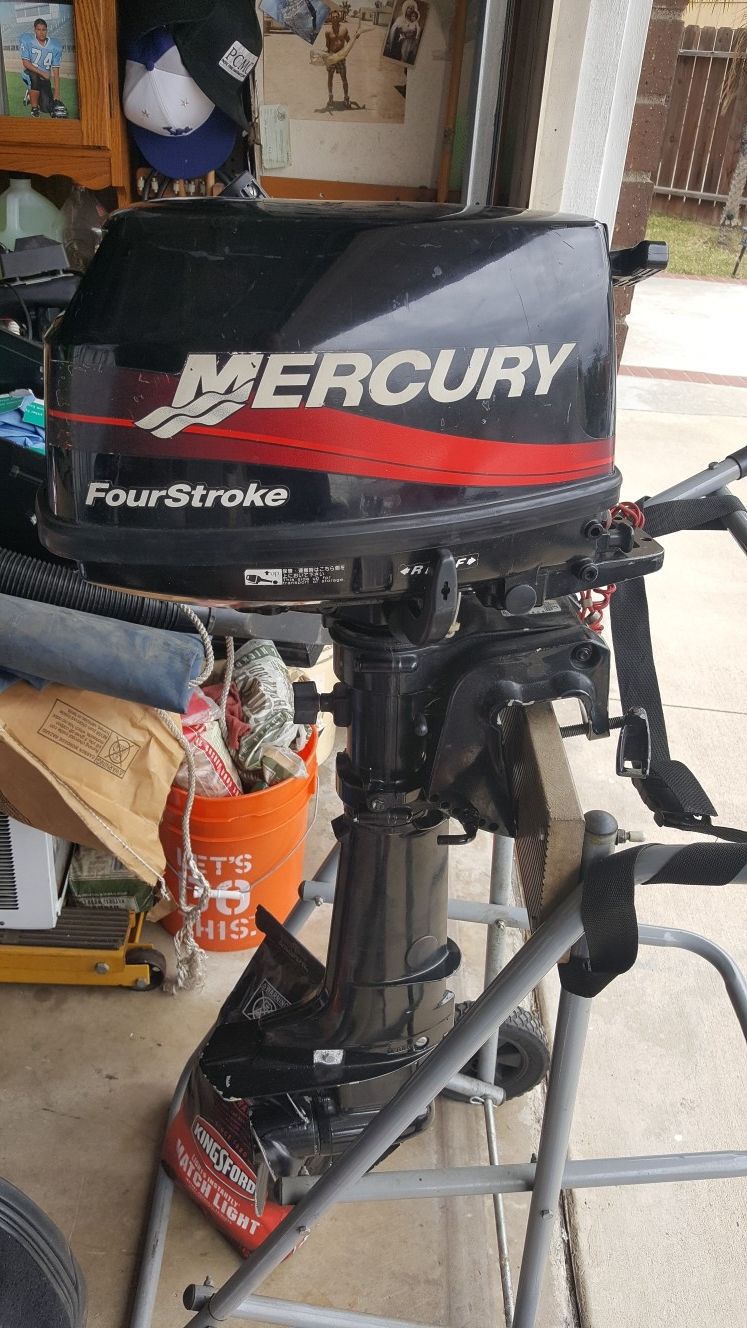 6 HP 4 STROKE Mercury outboard runs perfect,,, all serviced and ready to go for Sale in Phillips ...