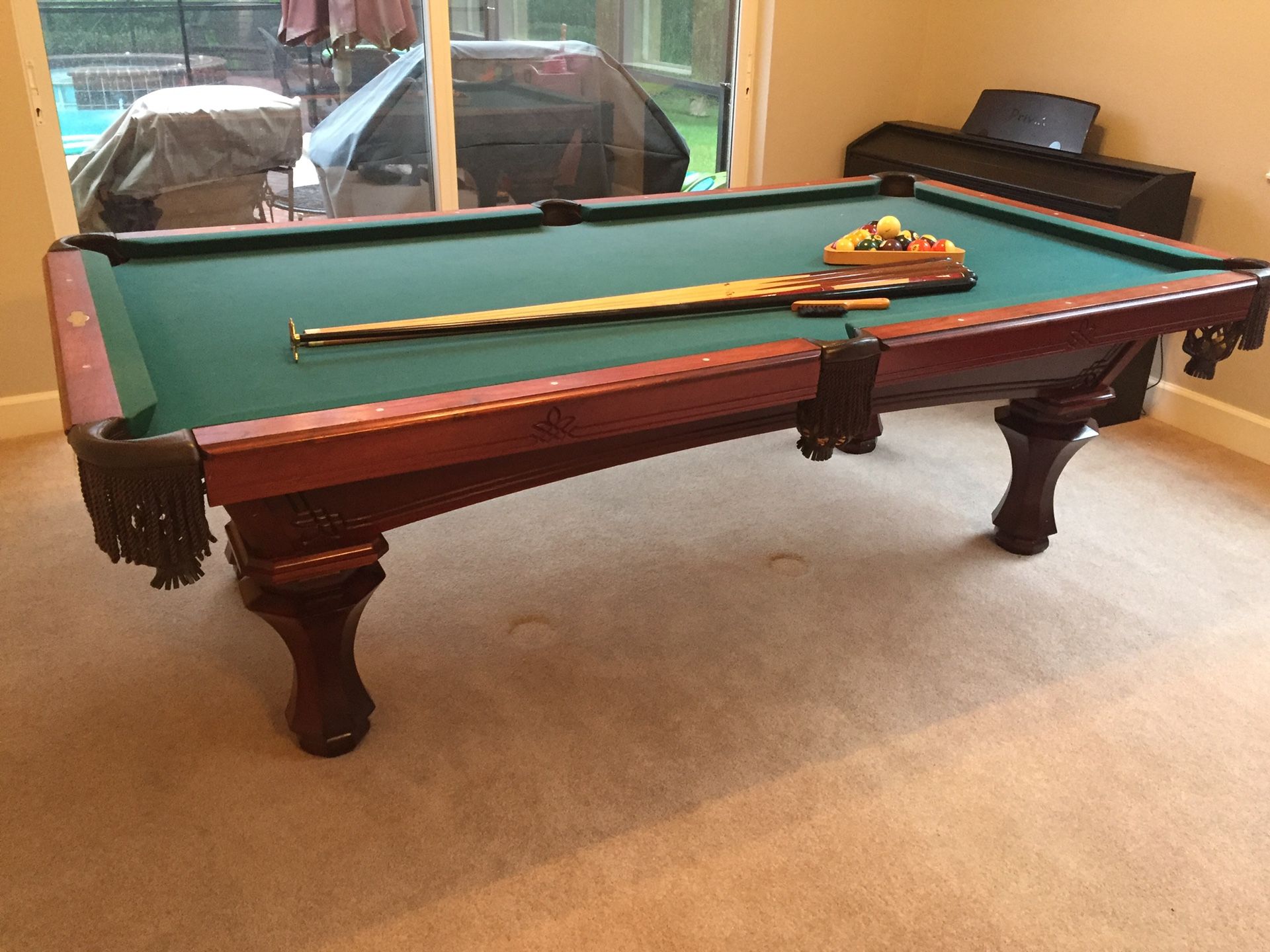 8 ft. Peter Vitalie “Caswell” Slate Pool Table—Install & New Felt ...