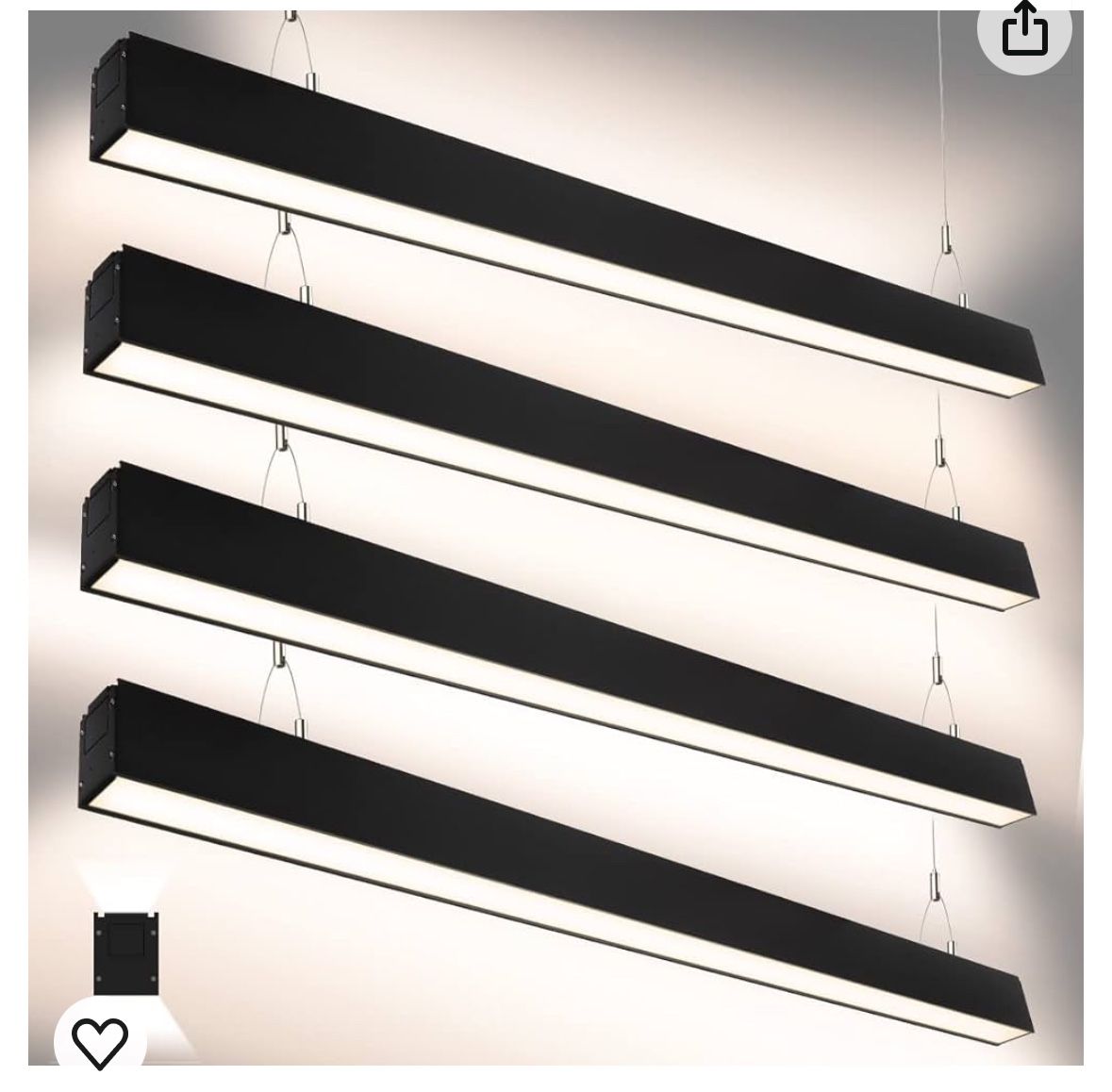 DAKASON 4FT Linkable LED Linear Light, 35W Down and 15W Up Light, 3/4 ...