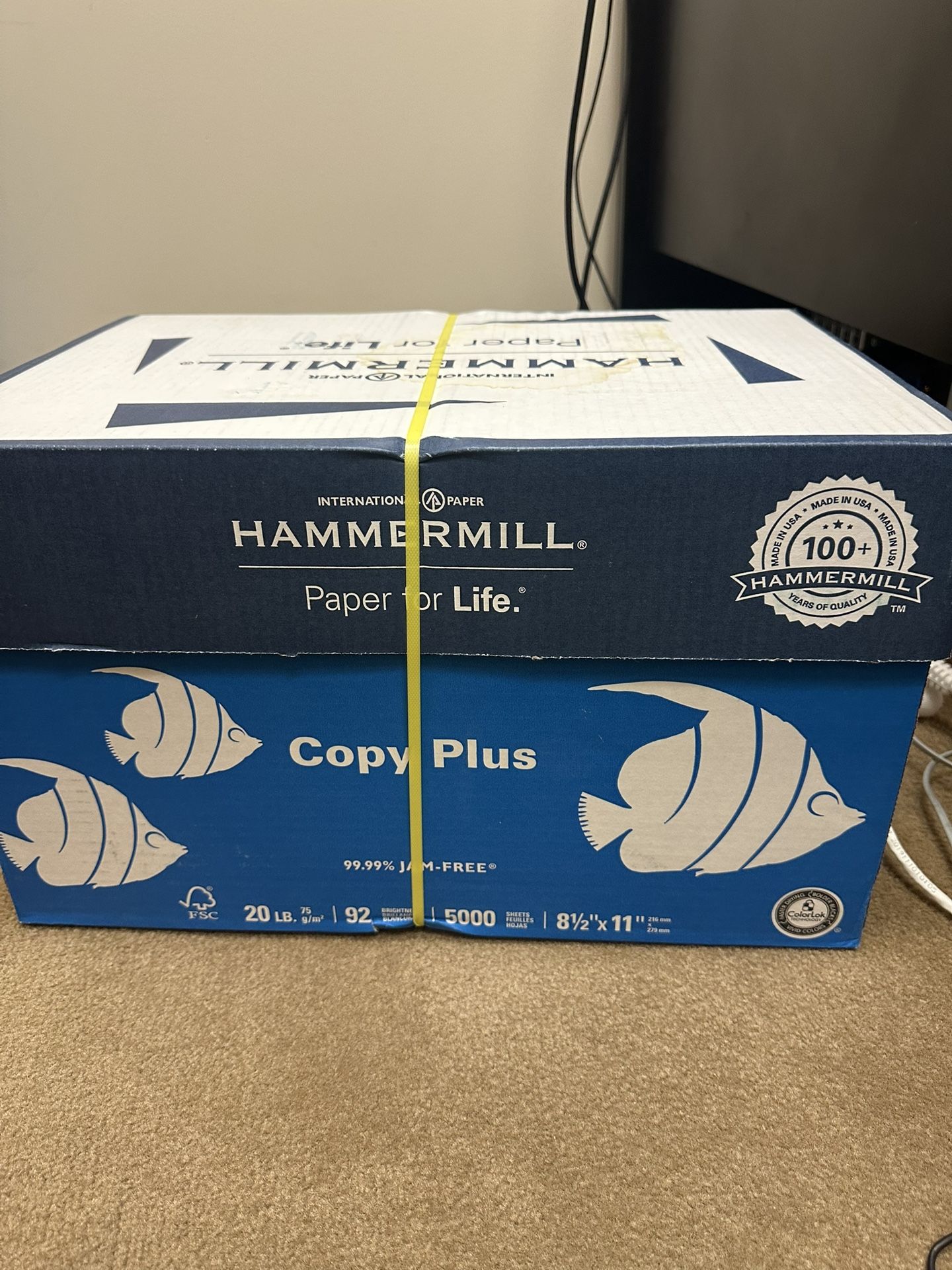 Hammermill Copy Plus 8.5" x 11" Copy Paper, 20 lbs., 92 Brightness ...