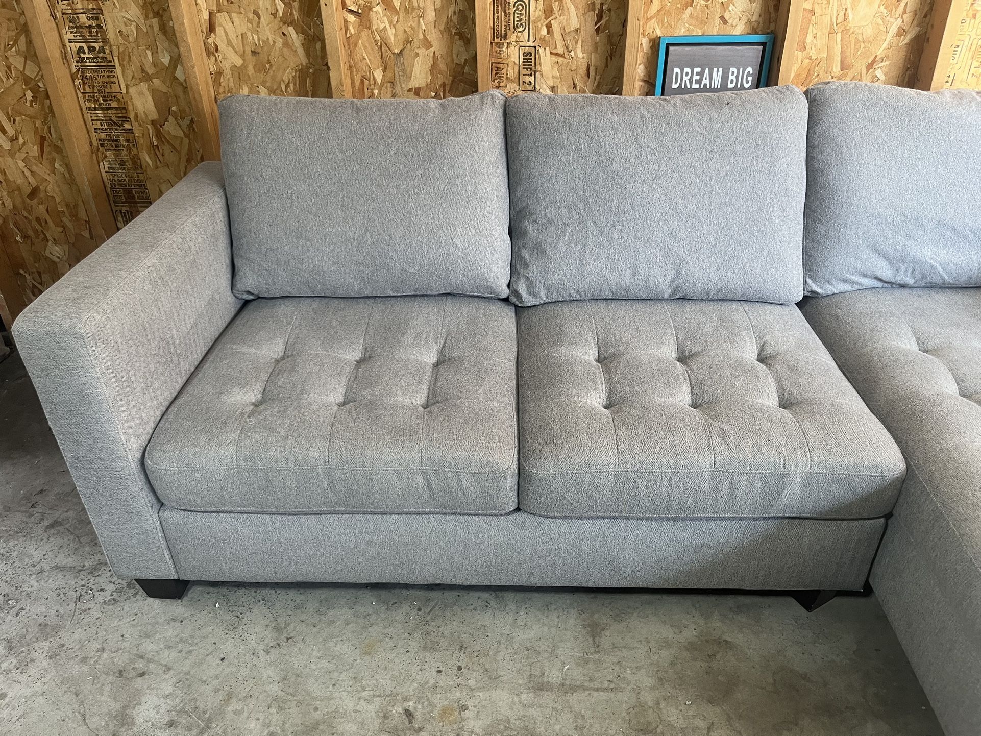 FREE DELIVERY World Market Gray Left Facing Trudeau Sectional Sofa with Storage for Sale in Chicago IL OfferUp