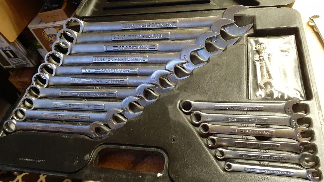 Craftsman SAE complete wrench set 1/4 to 1 1/8 sizes. for Sale in Elmer ...