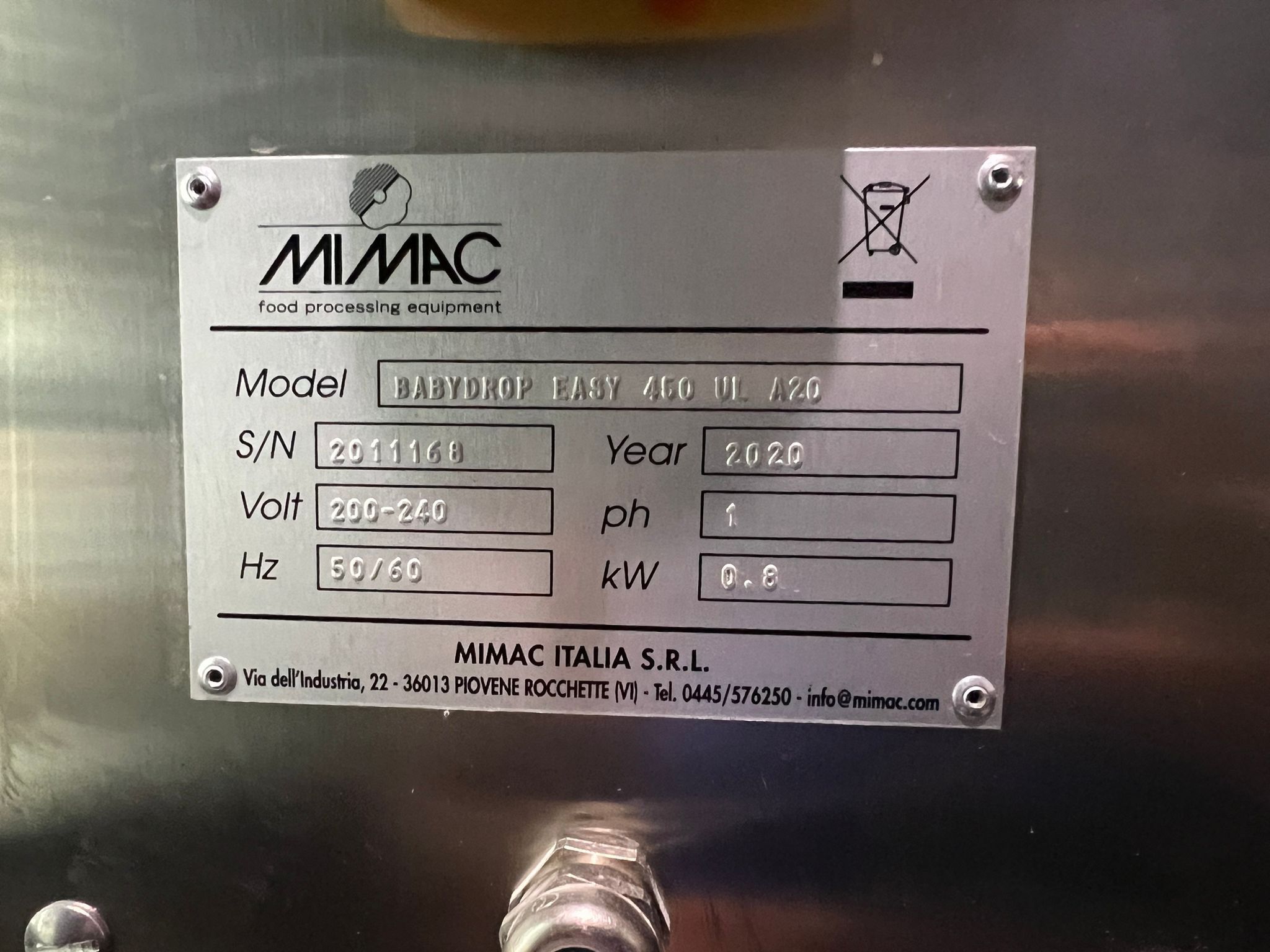 MIMAC BABYDROP TABLE TOP COOKIE MACHINE FOR THE PRODUCTION OF DROPPED ...