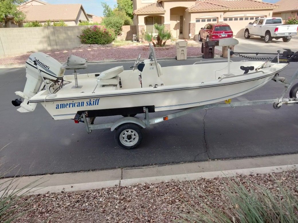 1998 Johnson 50hp American Skiff Center Console for Sale in Peoria, AZ ...