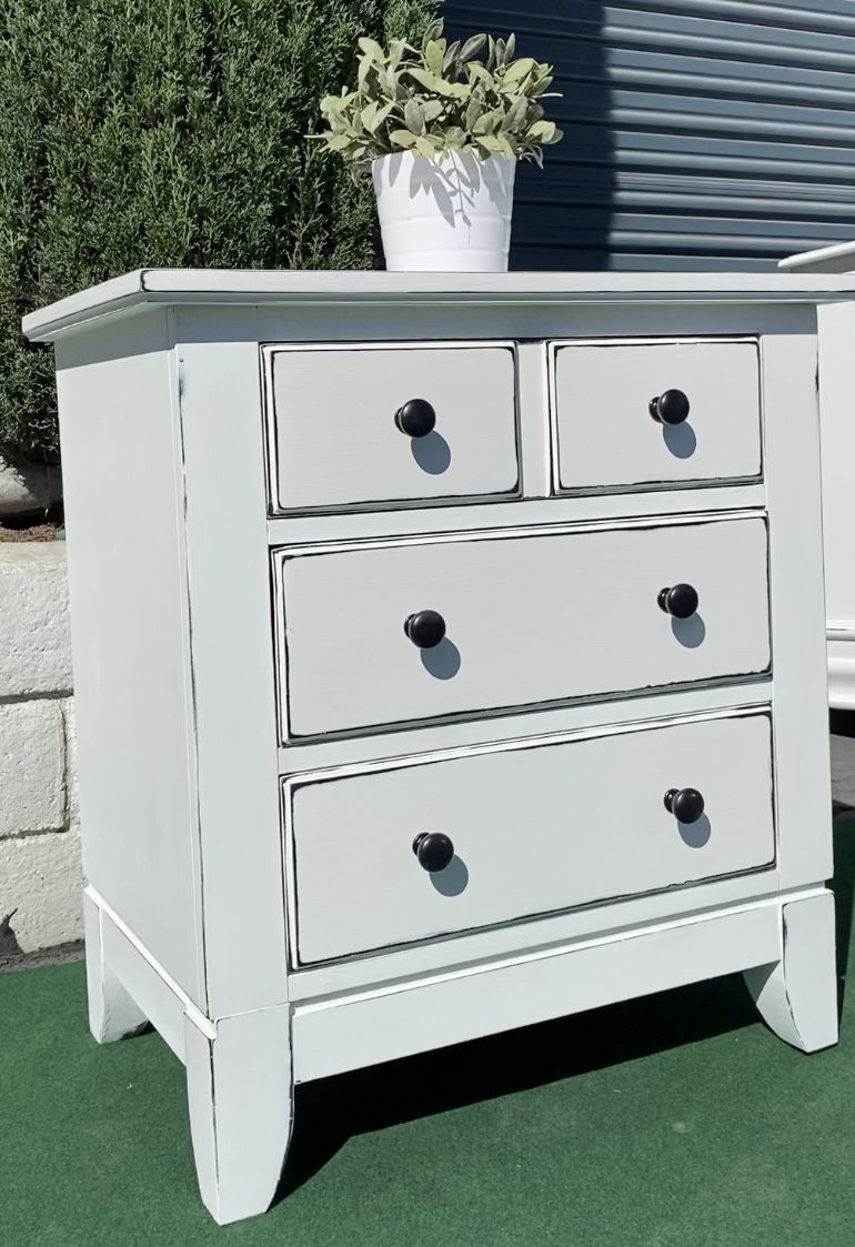 FARMHOUSE STYLE SINGLE NIGHTSTAND /small Dresser WITH OUTLET for Sale ...