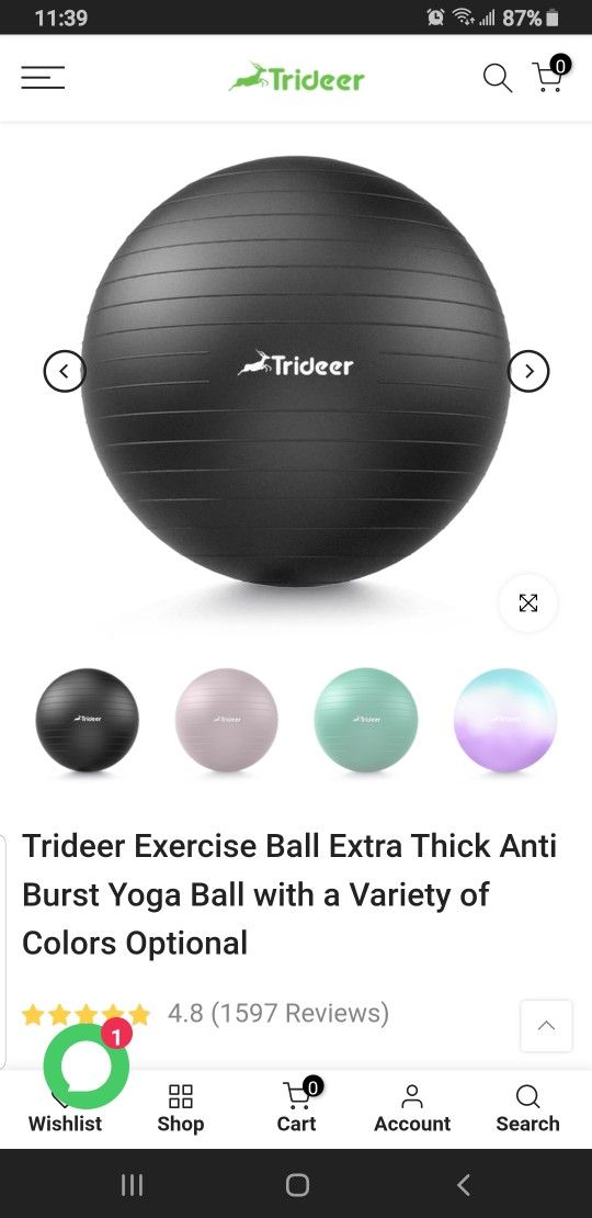 Trideer 72 Inch Workout Ball for Sale in Mcallen, TX - OfferUp