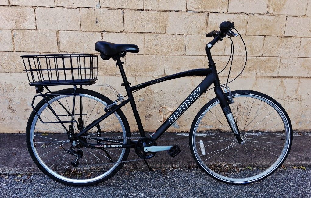 Infinity Boss Three 7 Speed 700c Men's Hybrid Bike Matte Black for Sale ...