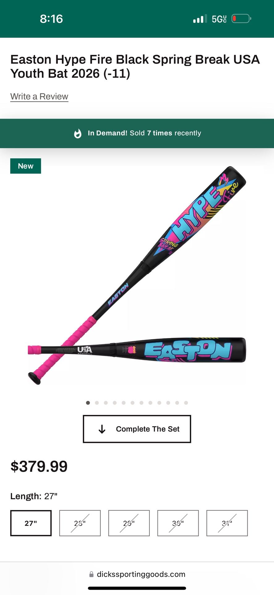 Easton Hype Fire Spring Break for Sale in Perris, CA - OfferUp