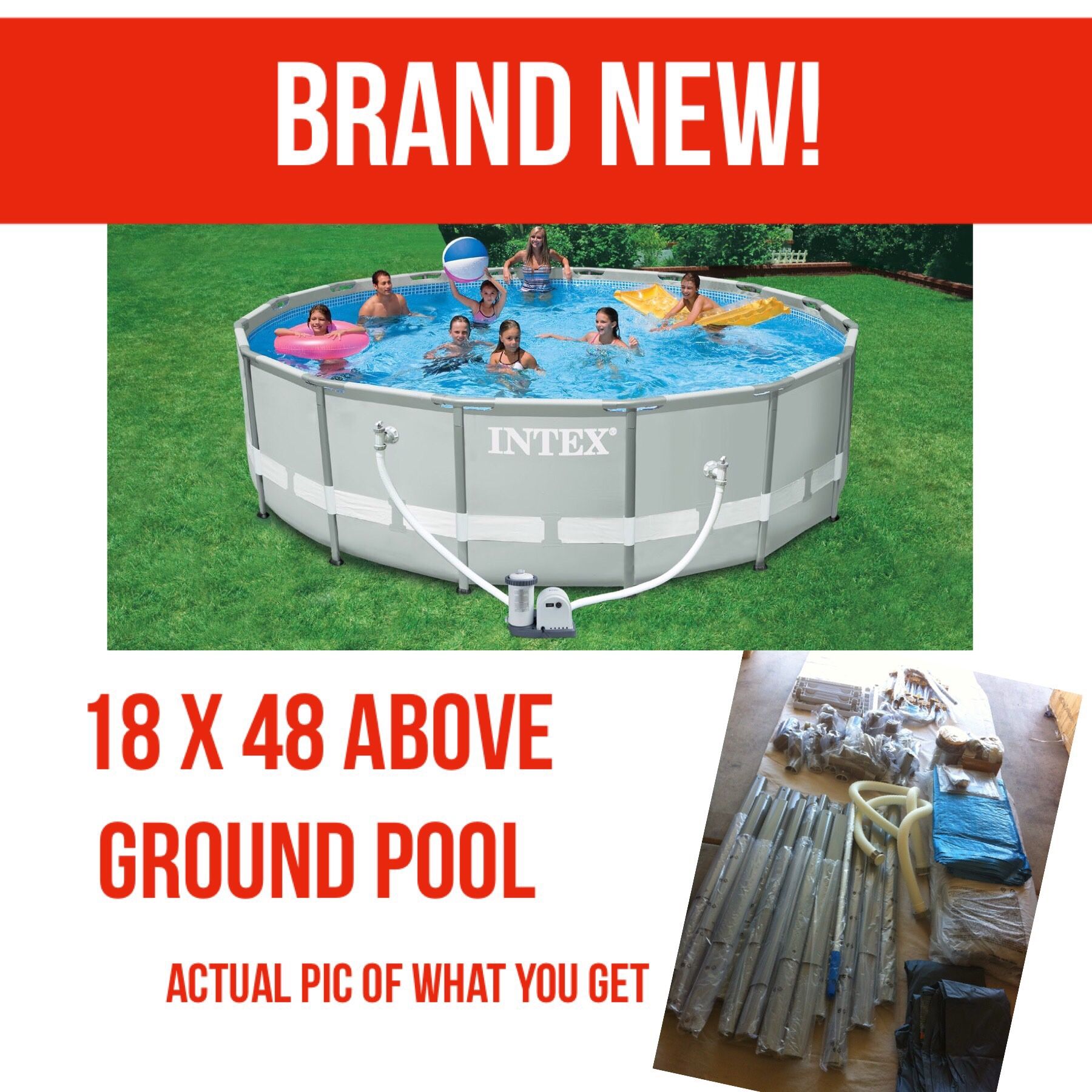 BRAND NEW Intex Ultra Frame 18 X 48 Above Ground Swimming Pool for Sale ...
