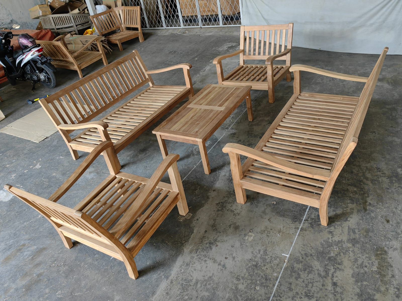 New 5-piece Solid Teak Outdoor Deep Seated Conversation Set for Sale in ...