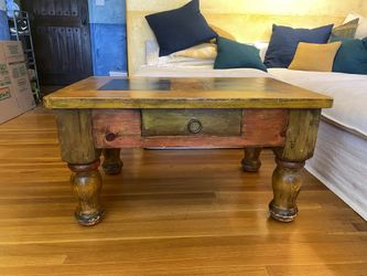 Rustic Coffee Table In Mexican Living Room