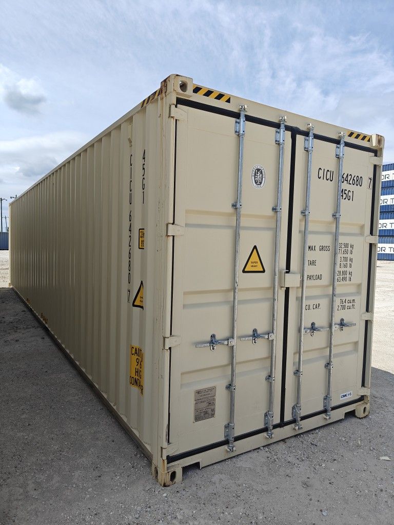 NEW Beige 40HC One Trip Shipping Containers For Sale for Sale in ...