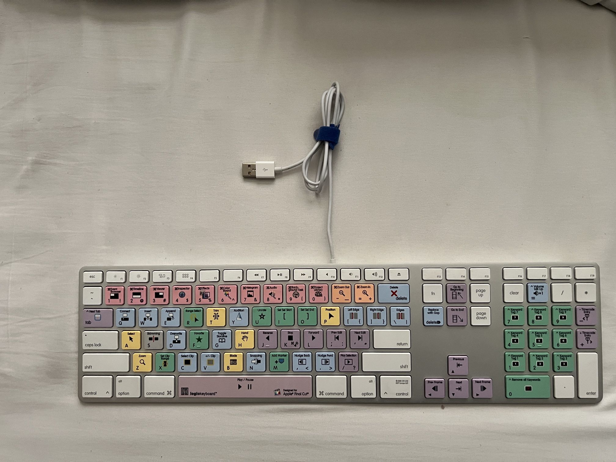 Final Cut Pro X LogicKeyboard (keyboard shortcuts printed onto keyboard ...