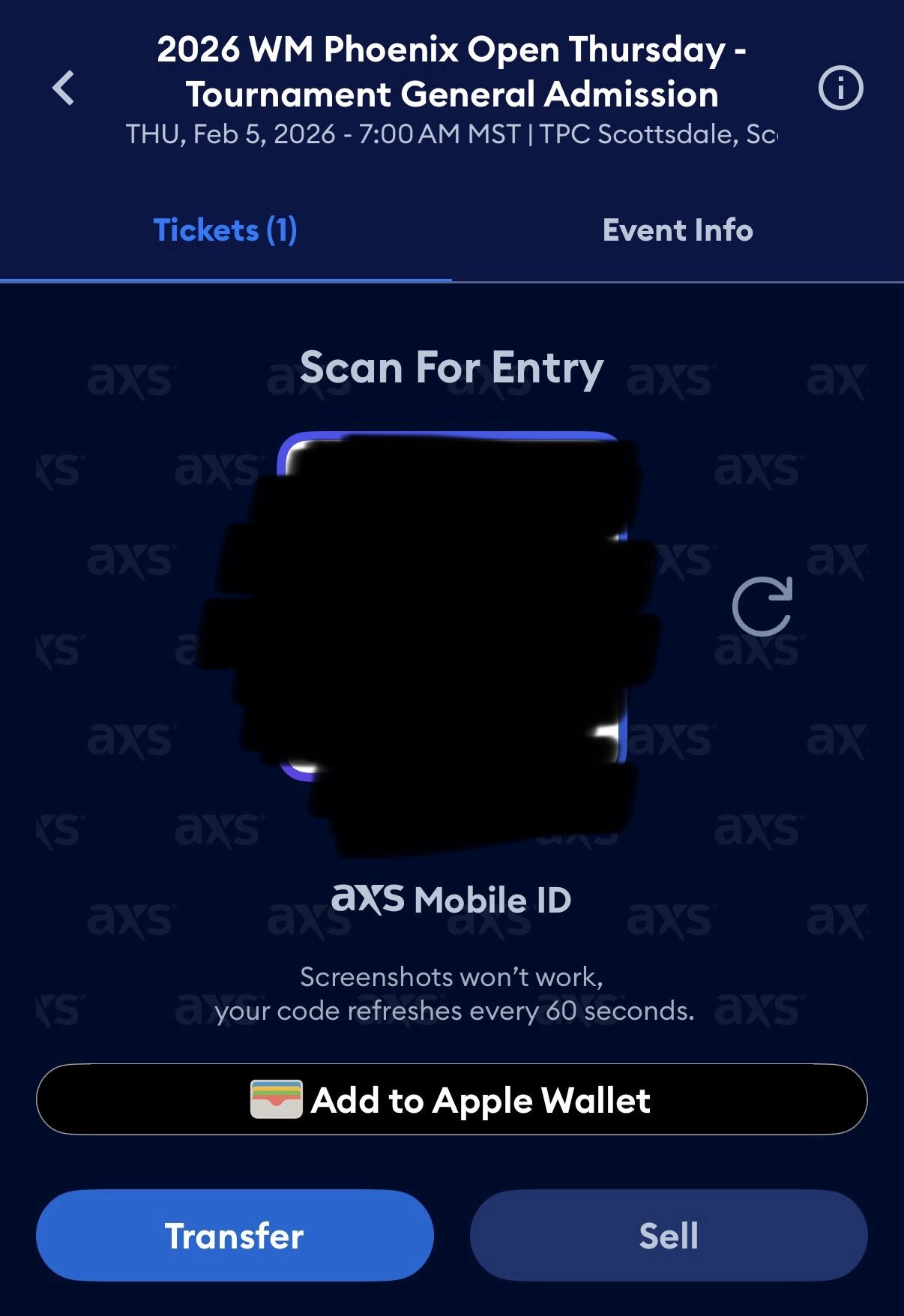 Waste Management Open Tickets for Sale in Scottsdale, AZ - OfferUp
