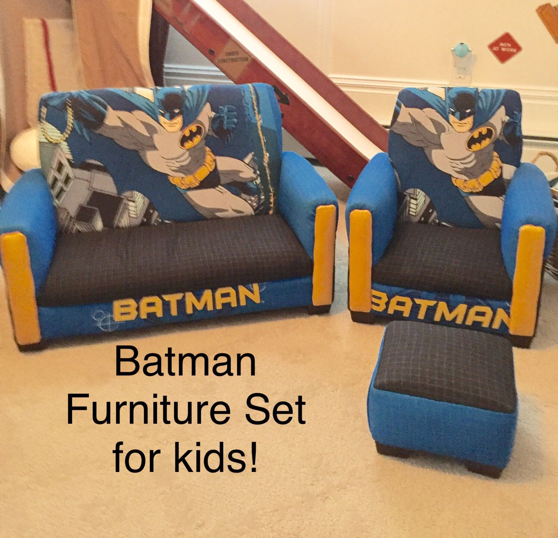Batman Sofa Chair And Ottoman Set | Baci Living Room