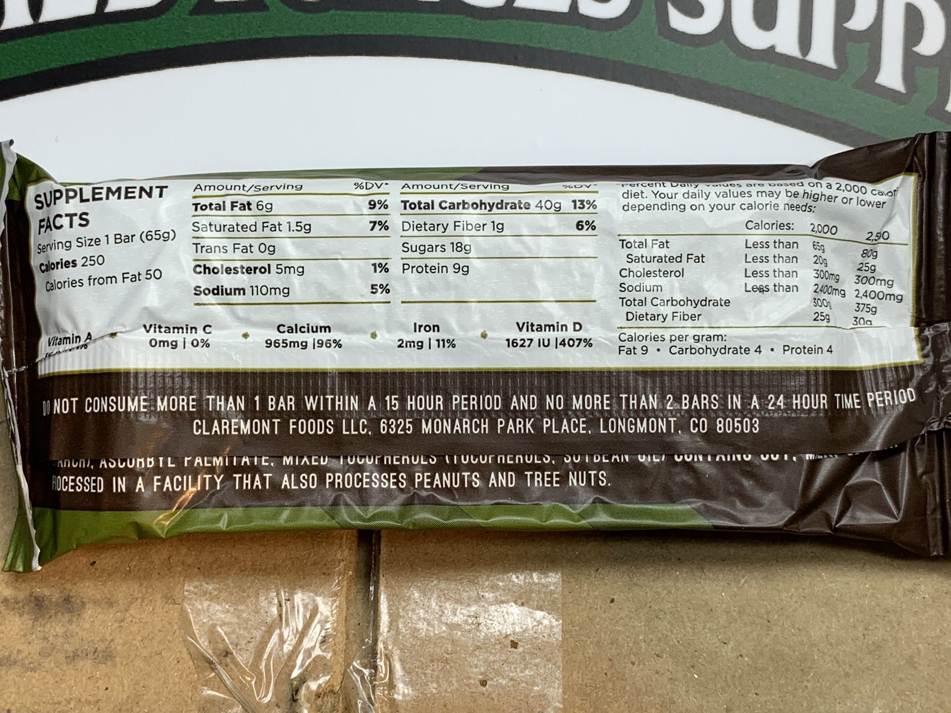 Military performance readiness chocolate bars / / Military Surplus ...