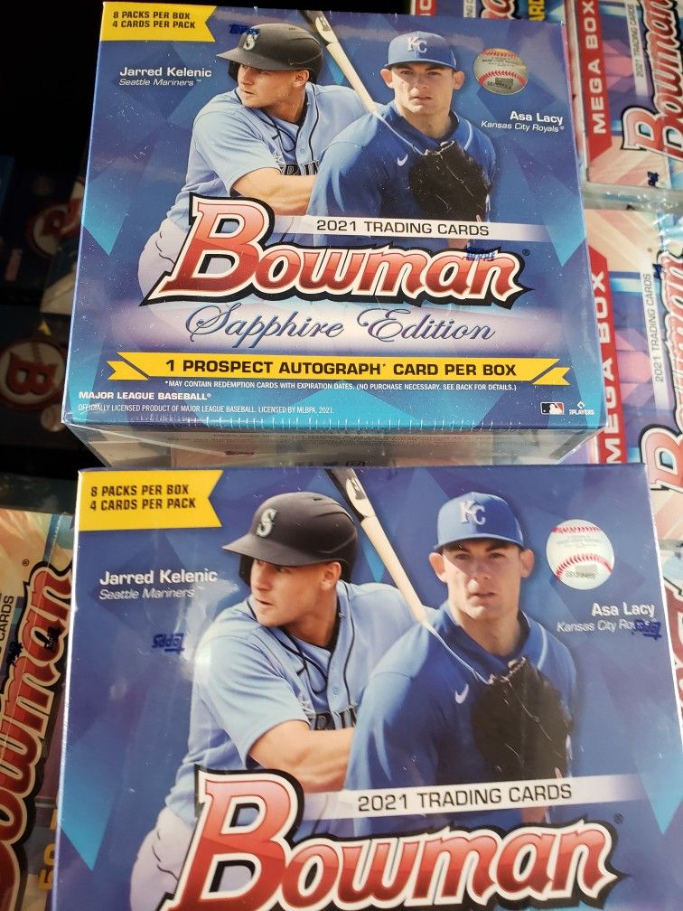 TOPPS BOWMAN BASEBALL CARDS RETAIL BLASTERS HOBBY MEGA SAPPHIRE SEALED ...