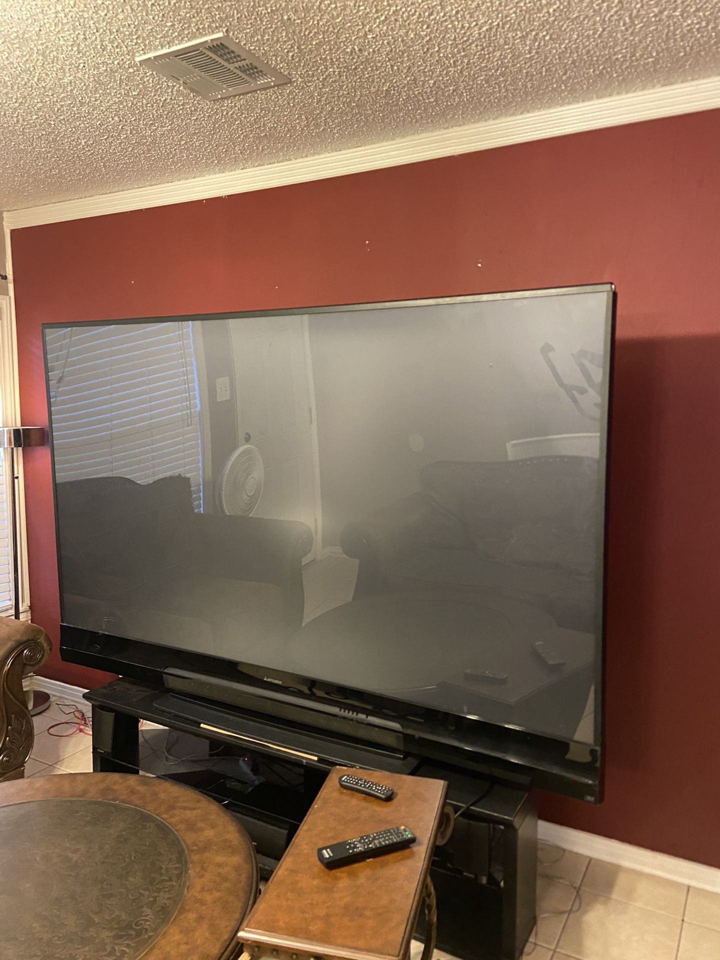 Mitsubishi 92 inch TV w/ surround sound system for Sale in Fort Worth ...