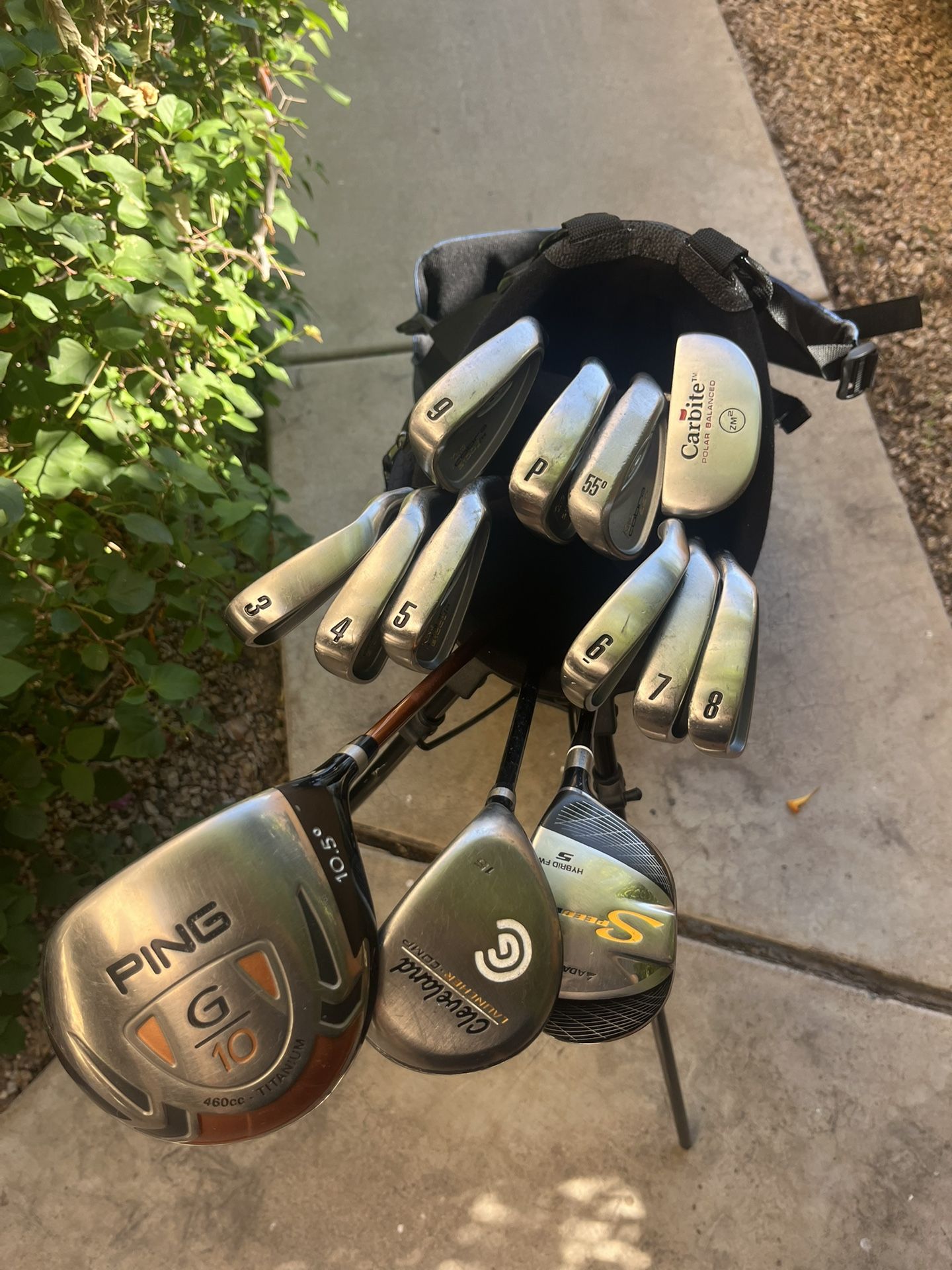 Men’s Golf Club Set With A Golf Bag - Ping, Cobra, Cleveland, Adam’s ...