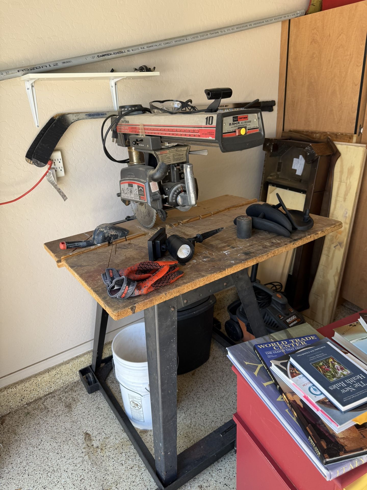 Craftsman 2.5 HP 10” radial saw on Rolling Stand for Sale in Surprise ...