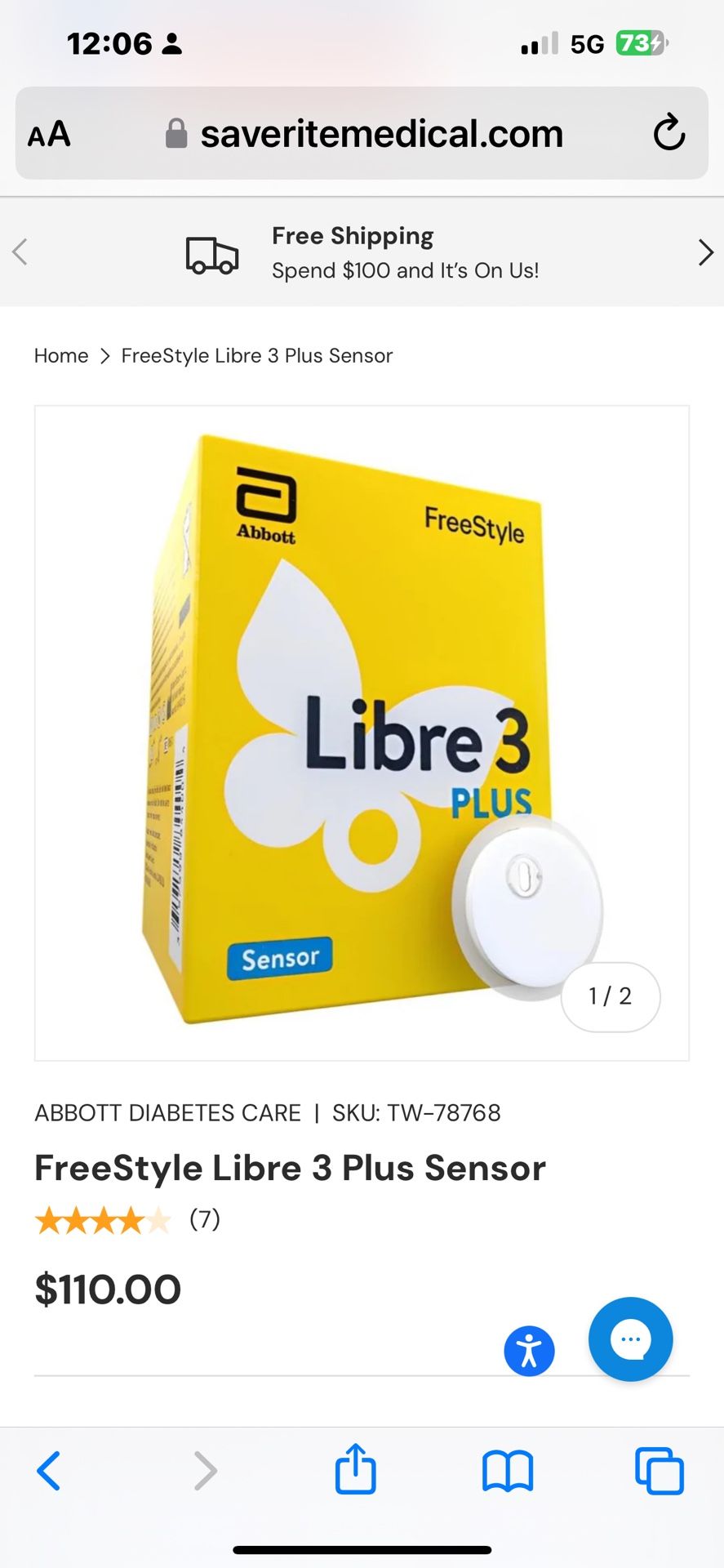 Libre 3 PLUS Sensor (Diabetic Sensor For Arm) for Sale in Fairview, NJ ...
