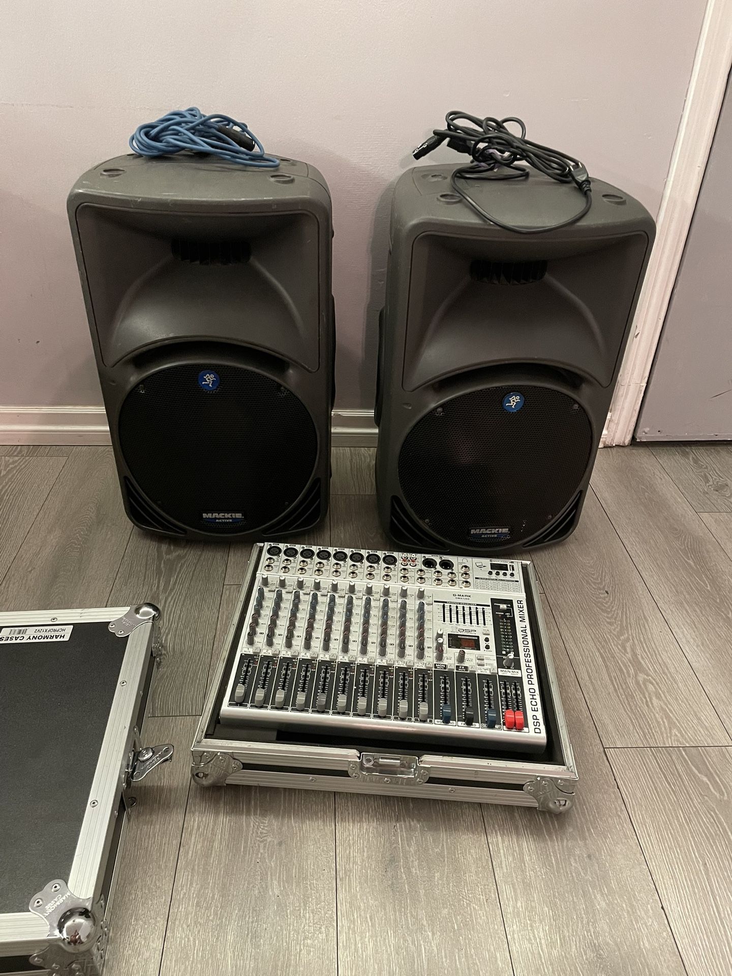 MACKIE SRM 450 SPEAKERS + DSP ECHO PROFESSIONAL MIXER FOR DJ FOR CHURCH ...