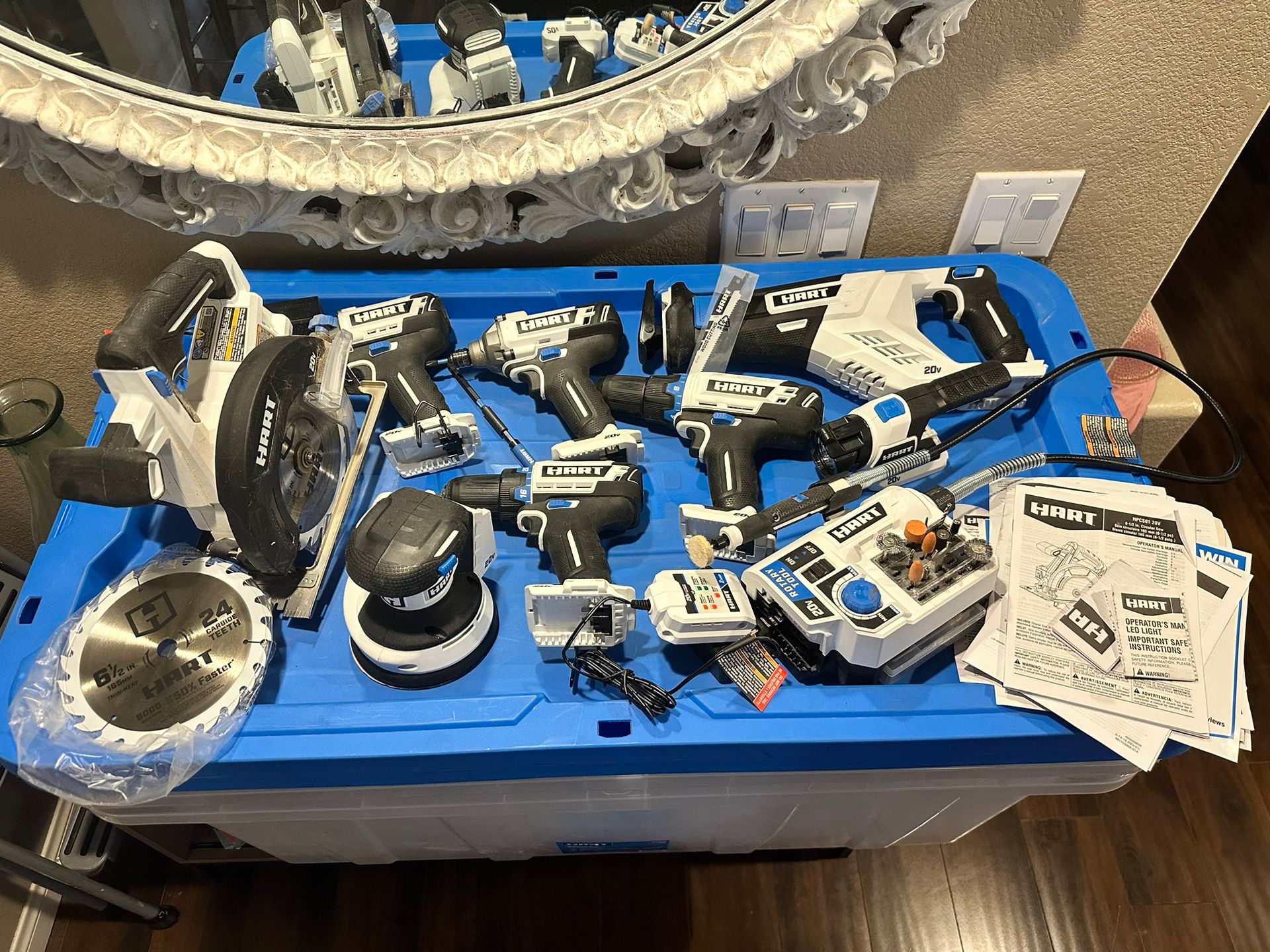 9pc HART Power Tool Set Impact Drill Saws Sander Dremel for Sale in Las ...