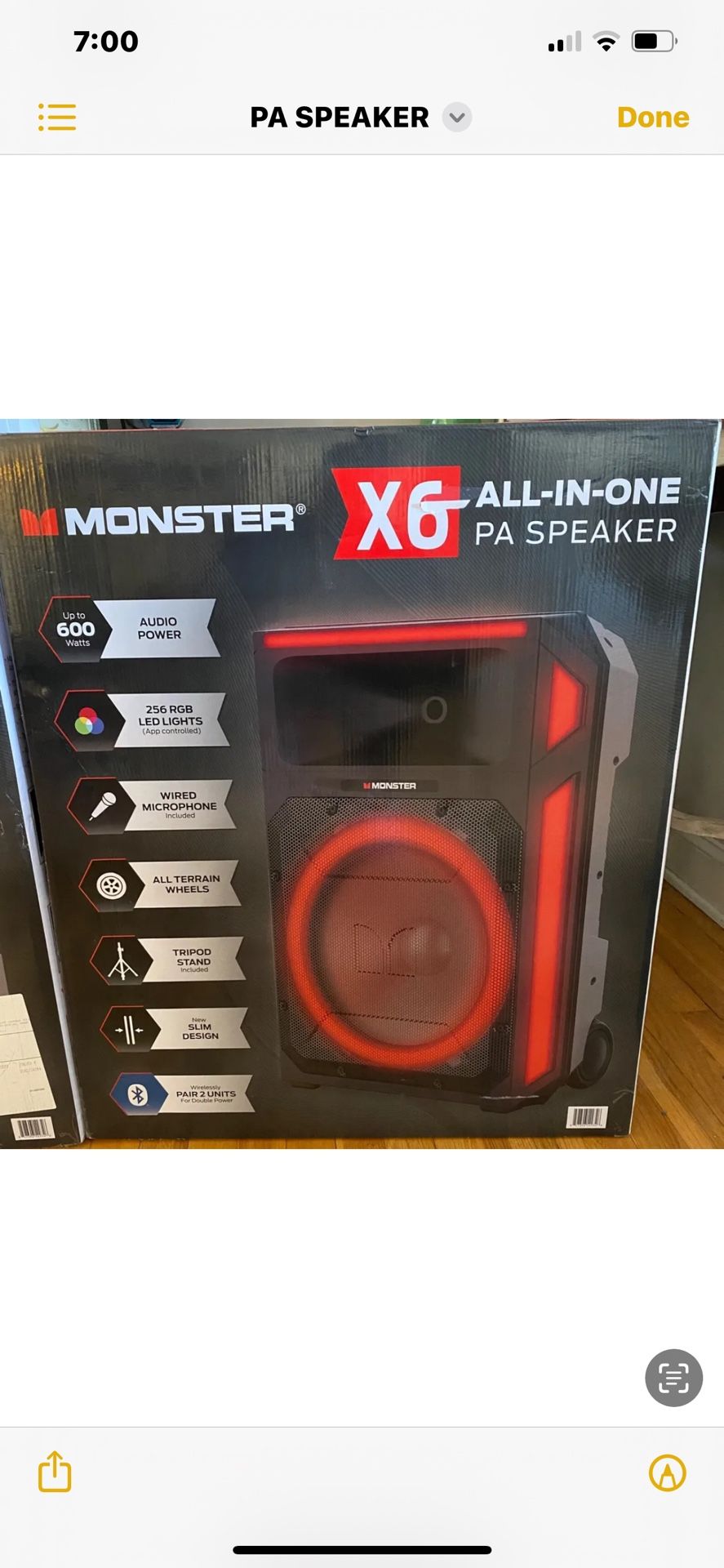 Monster X6 (MNX6) All-In-One Bluetooth PA Speaker System for Sale in ...