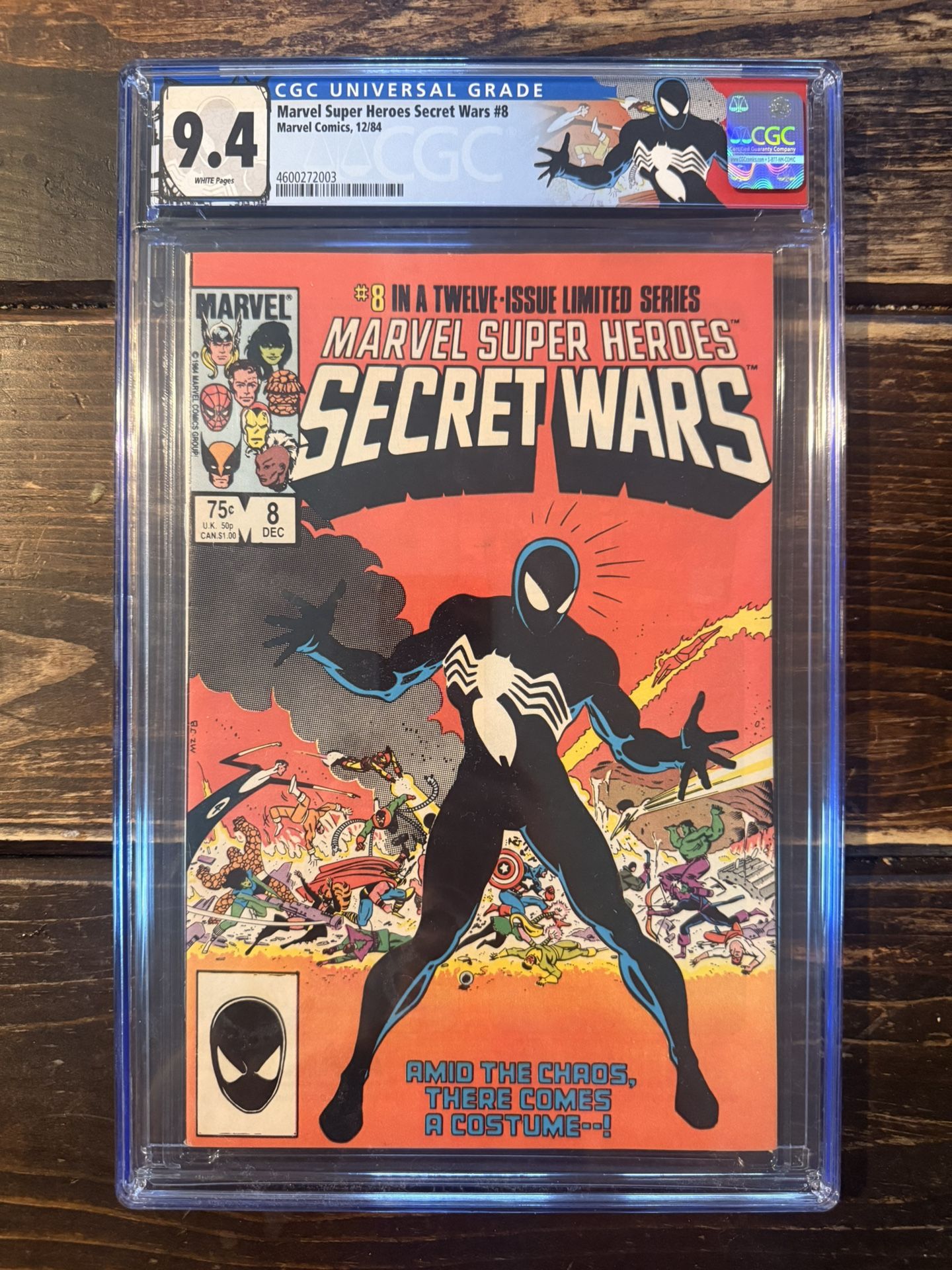 MARVEL COMICS SECRET WARS #8 CGC 9.4 DIRECT EDITION WITH CUSTOM LABELS ...