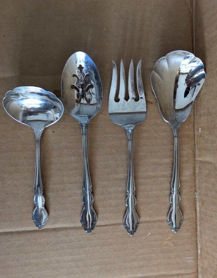 Oneida Flatwear 4 Piece Set Stainless Steel Kitchen Utensils True Rose ...